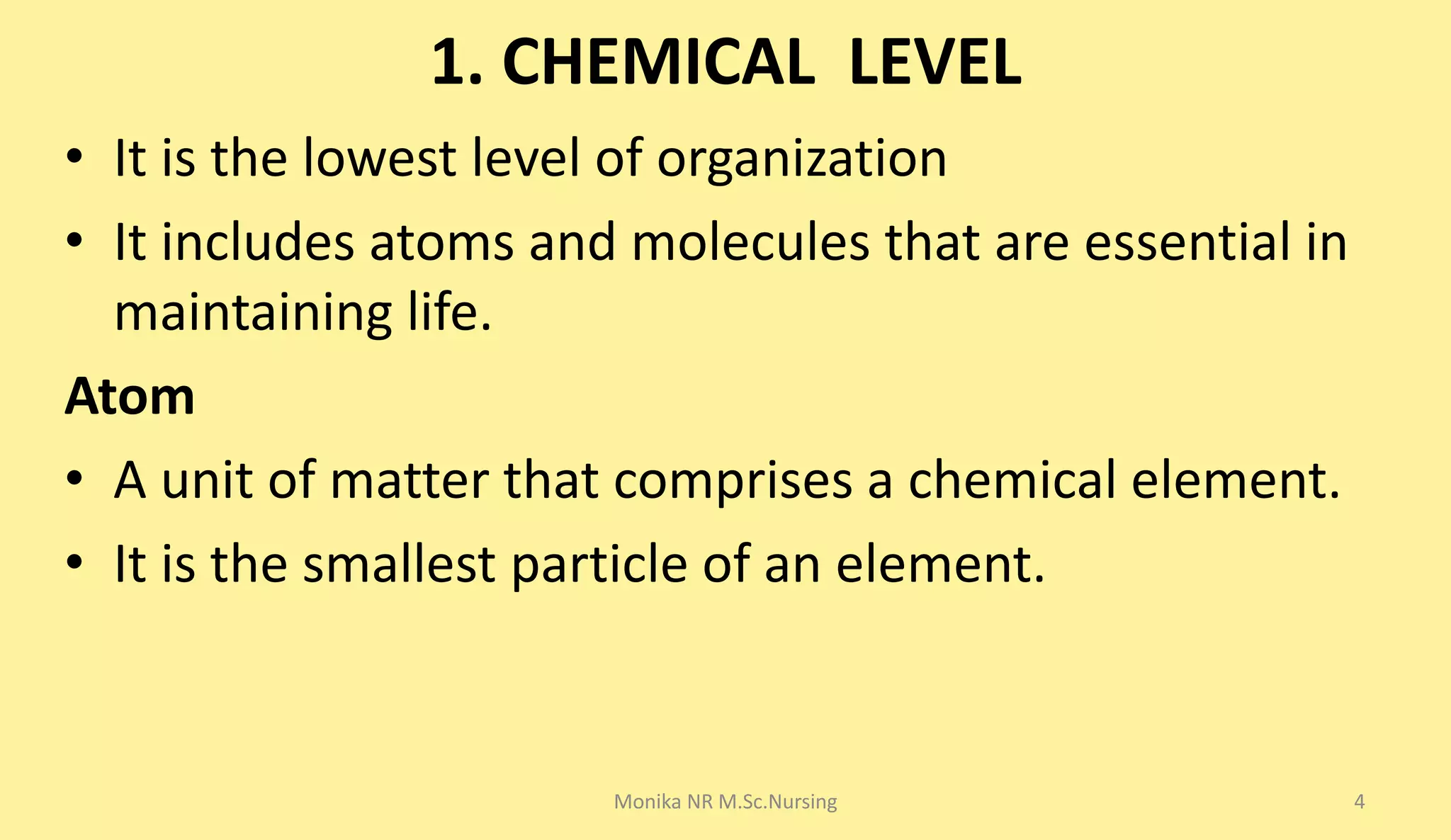 levels of structural organisation of human body | PPTX