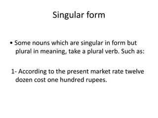 Subject Verb Agreement | PPT