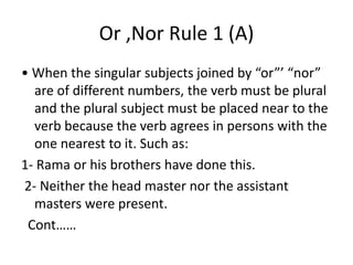 Subject Verb Agreement | PPT