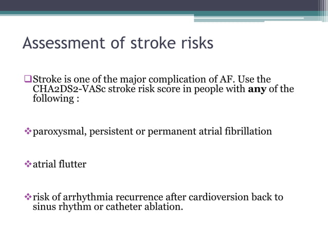 Atrial fibrilation diagnosis and management updated guidline. NICE 2021 ...