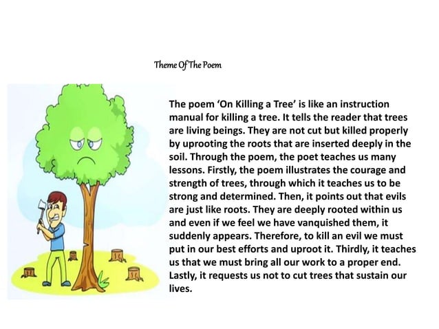 On killing a tree class 9th | PPTX