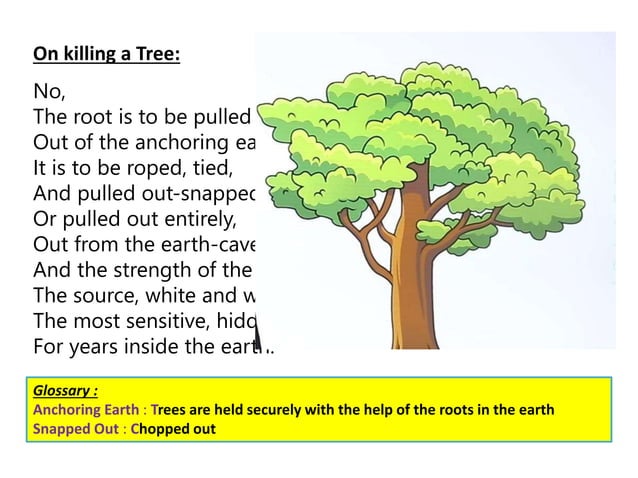 On killing a tree class 9th | PPTX