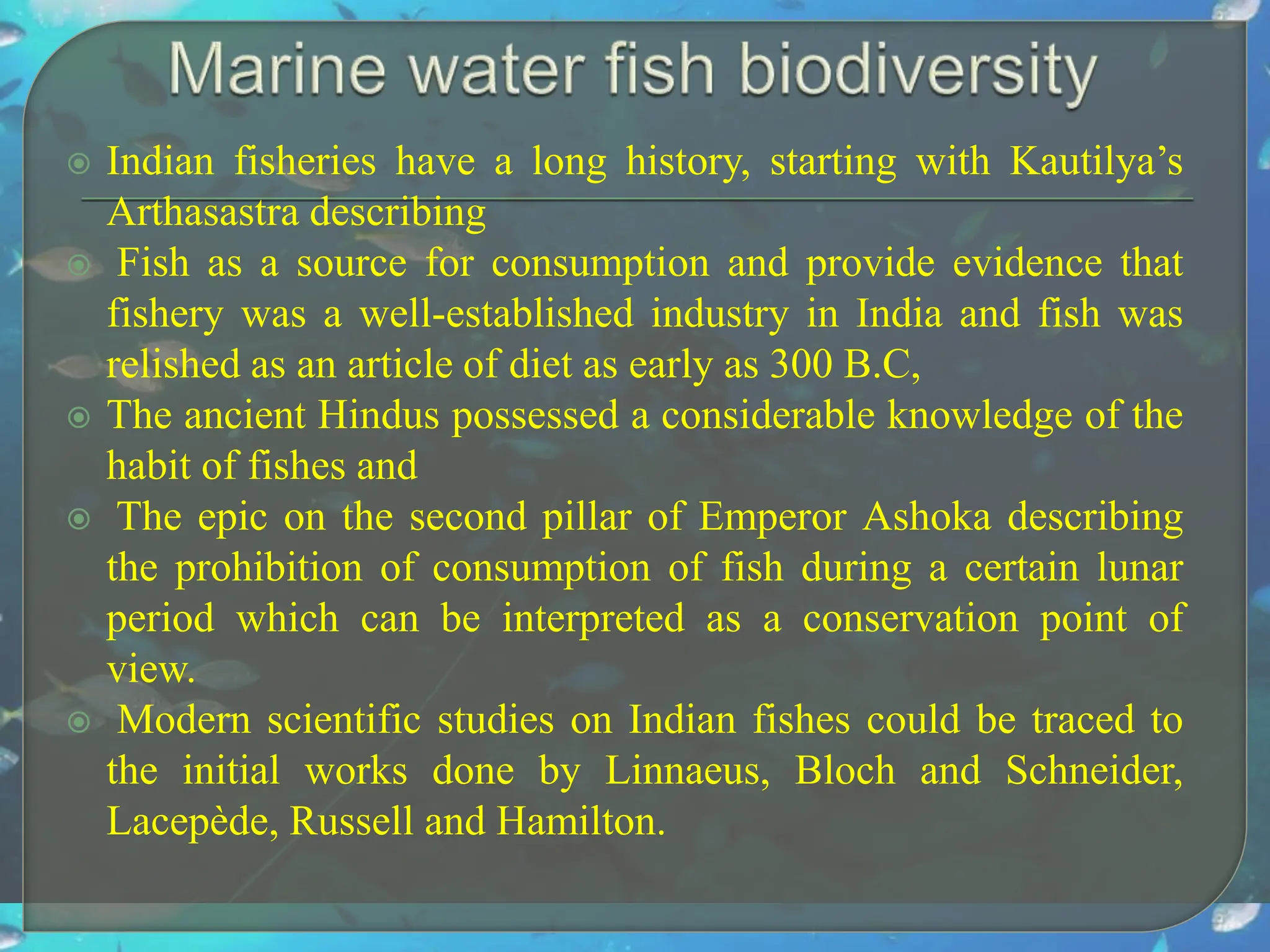 global fish biodiversity. | PPTX