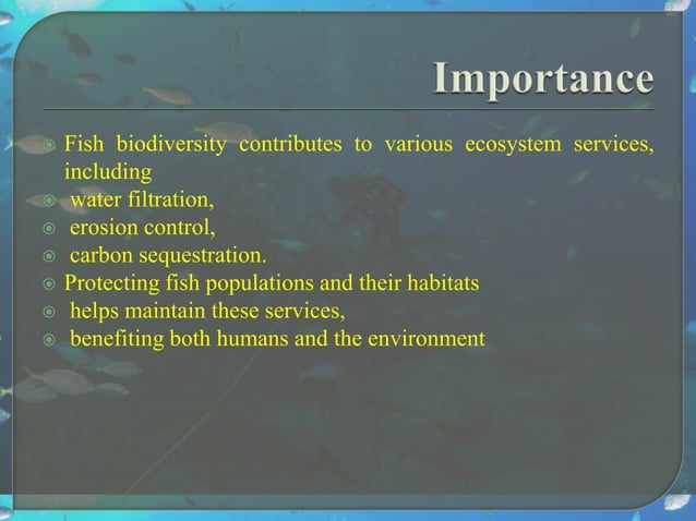 global fish biodiversity. | PPTX