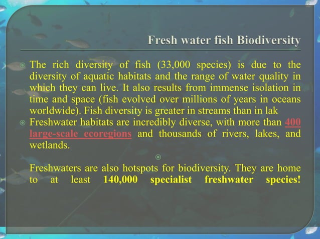 global fish biodiversity. | PPTX