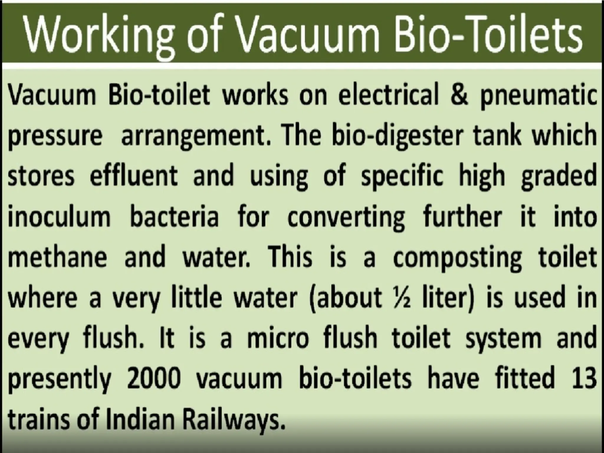 VANDE BHARAT EXP. VACUUM BIO- TOILET SYSTEM | PPTX