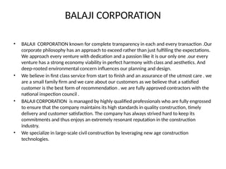 Balaji Group of Services for IT Infrastructure and Govt Services | PPT