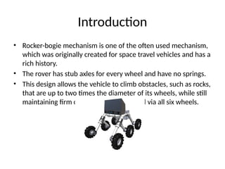 rocker and bogie mechansim for pick and place | PPTX