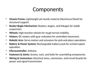 rocker and bogie mechansim for pick and place | PPTX