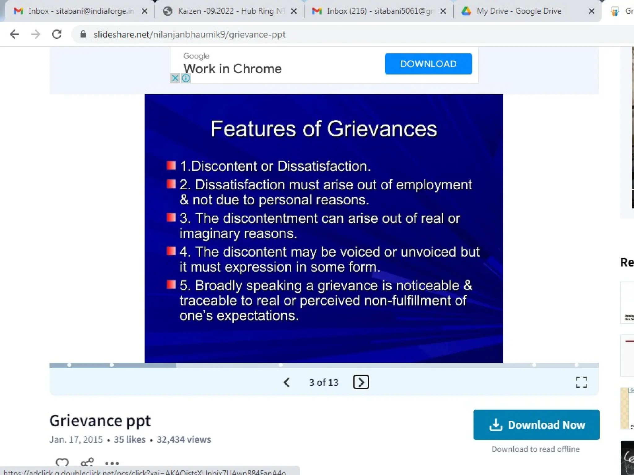 PPT for Grievance Handling- Human Resource Department | PPTX