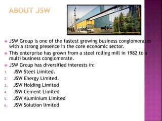 Financial analysis of steel industry ( JSW) | PPTX