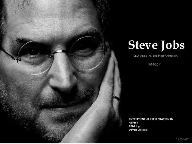 Entrepreneur presentation on Life of Steve Jobs | PPTX | Technology ...