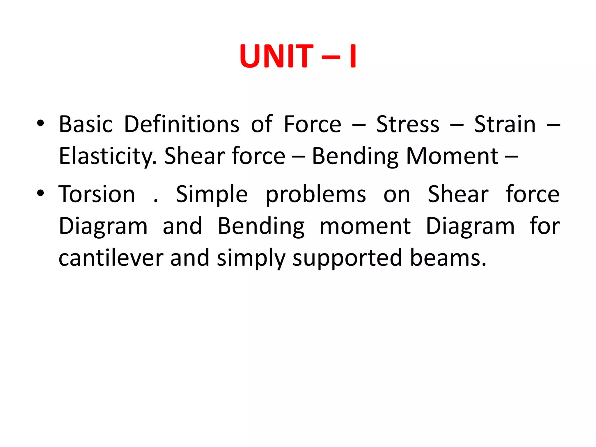 Basic Civil Mechanical Engineering unit-1 | PPTX