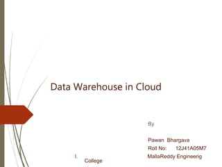 Data Warehouse in Cloud | PPTX