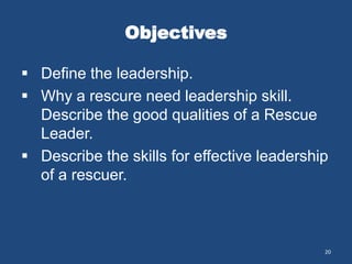 LEADERSHIP QUALITIES OF A RESCUER | PPTX | Dogs | Pets
