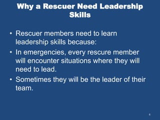 LEADERSHIP QUALITIES OF A RESCUER | PPTX | Dogs | Pets