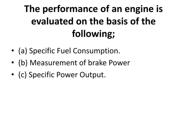 Testing and performance of IC engine | PPTX