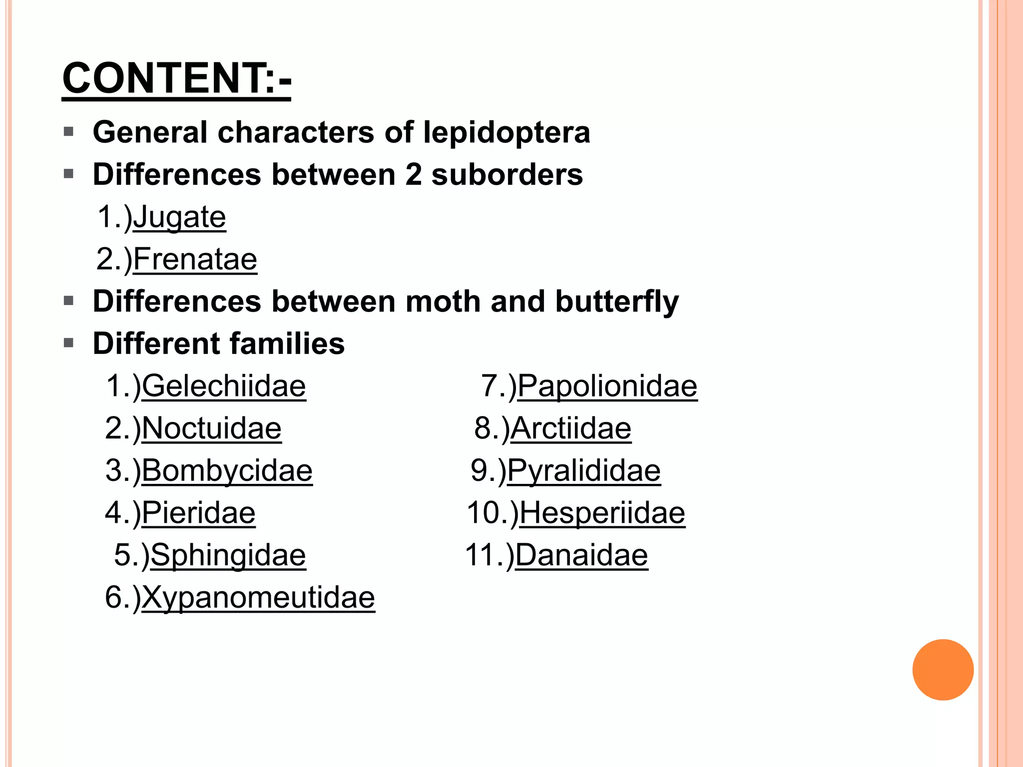 ORDER LEPIDOPTERA | PPTX