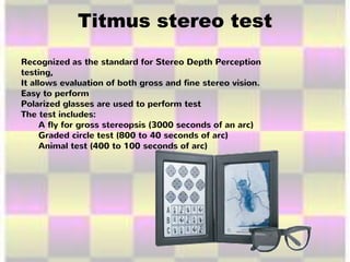 stereopsis history ,uses and charts | PPT