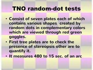 stereopsis history ,uses and charts | PPTX