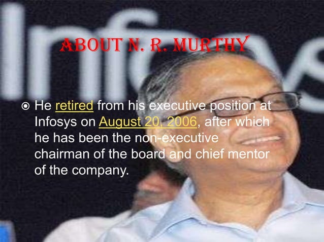 N. R. Narayan murthy and his management functions | PPTX