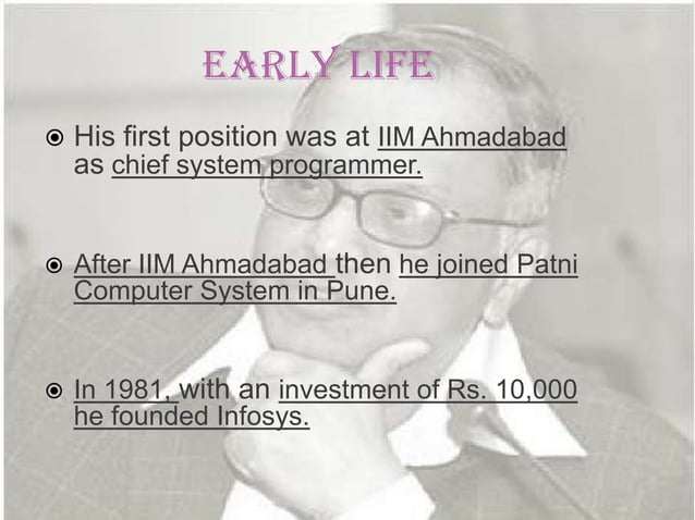 N. R. Narayan murthy and his management functions | PPTX