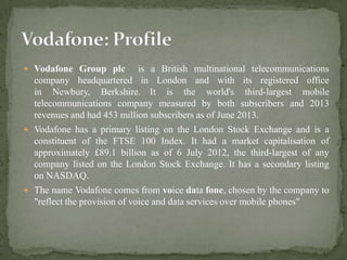 Organisational Structural Change in Vodafone | PPTX