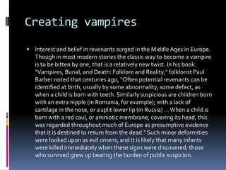 vapires real or not | PPTX | Blood Disorders | Diseases and Conditions