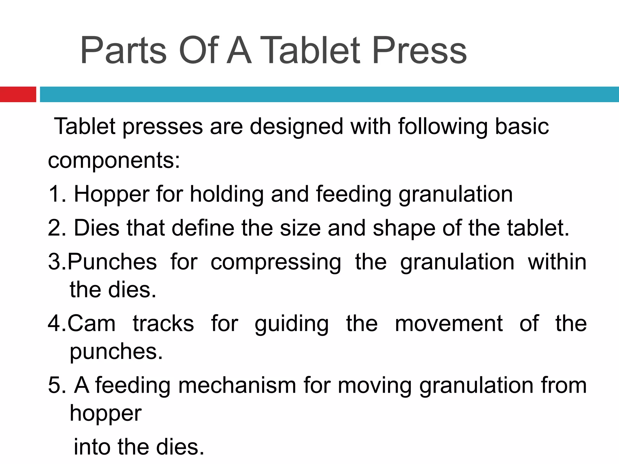 working of tablet punching machine | PPTX