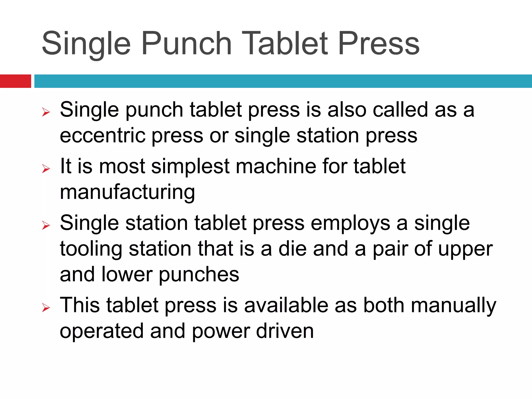 working of tablet punching machine | PPTX