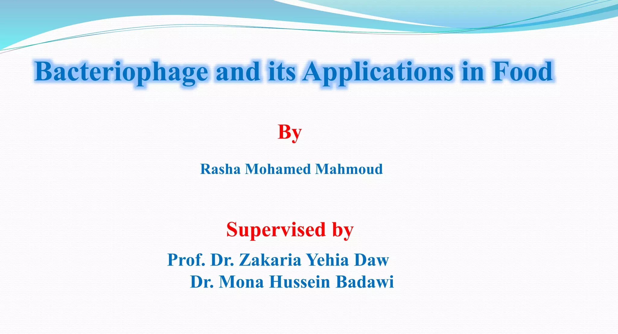 phage application in food safety | PPTX