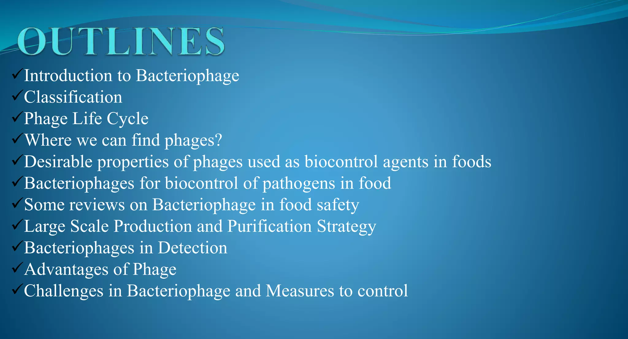 phage application in food safety | PPTX