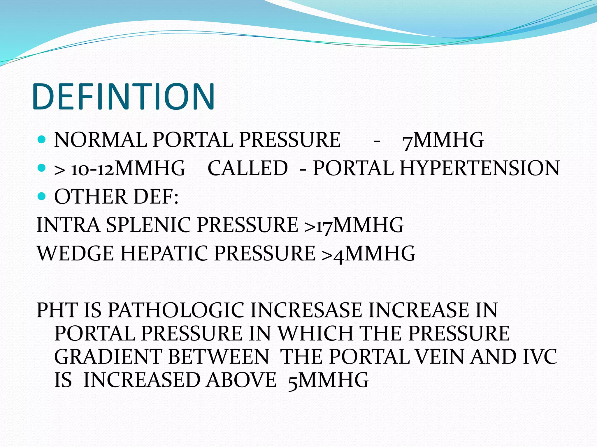 portal hypertension and upper G I bleeding | PPTX