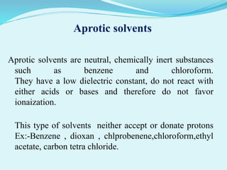 Non Aqueous Acid Base Titration | PPTX