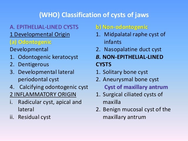odontogenic cysts