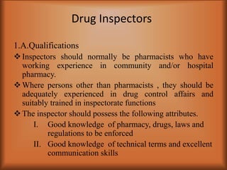 INSPECTION OF DRUG DISTRIBUTION CHANNELS | PPTX