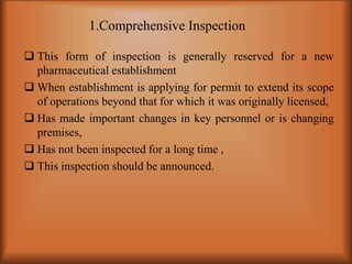 INSPECTION OF DRUG DISTRIBUTION CHANNELS | PPTX