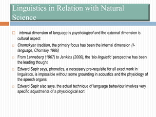 "Linguistics is a Science" | PPTX