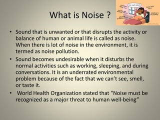 Effect of Noise Pollution on Mental Health | PPT