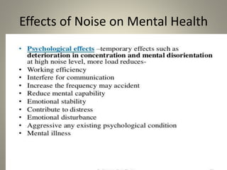 Effect of Noise Pollution on Mental Health | PPTX