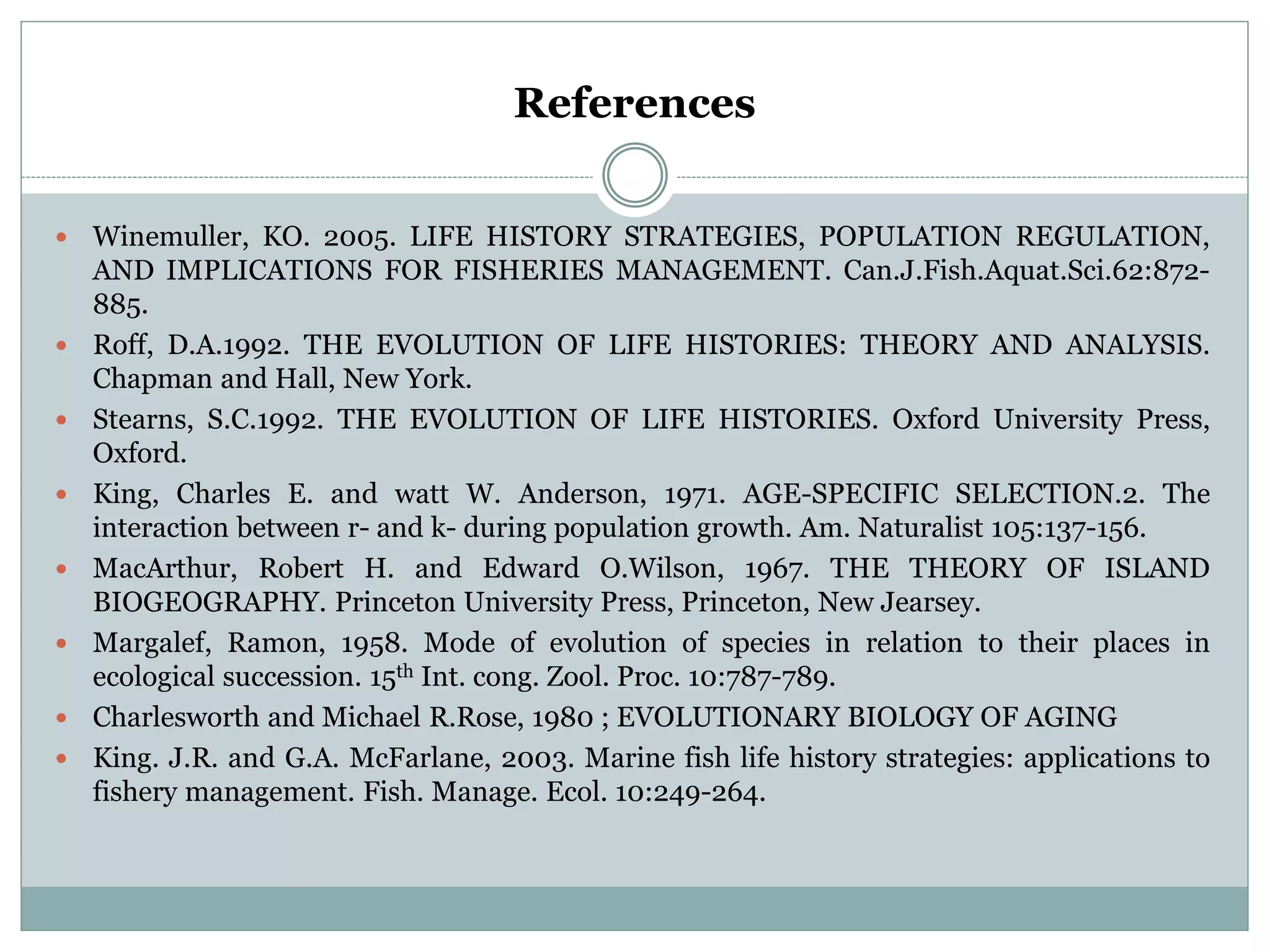 R AND K SELECTED SPECIES powerpoint presentation | PPTX