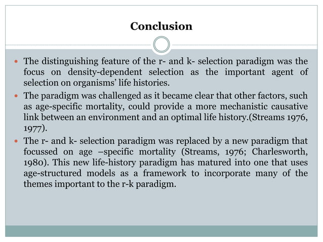 R AND K SELECTED SPECIES powerpoint presentation | PPTX