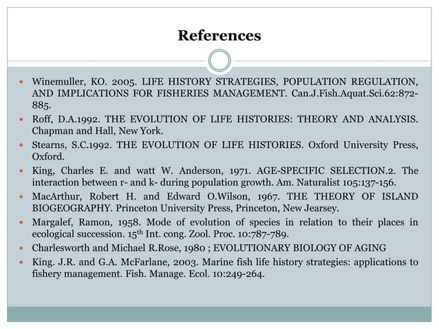 R AND K SELECTED SPECIES powerpoint presentation | PPTX