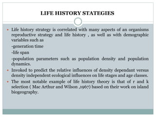 R AND K SELECTED SPECIES powerpoint presentation | PPTX