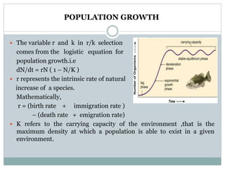 R AND K SELECTED SPECIES powerpoint presentation | PPTX