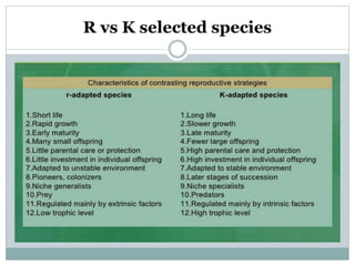 R AND K SELECTED SPECIES powerpoint presentation | PPTX