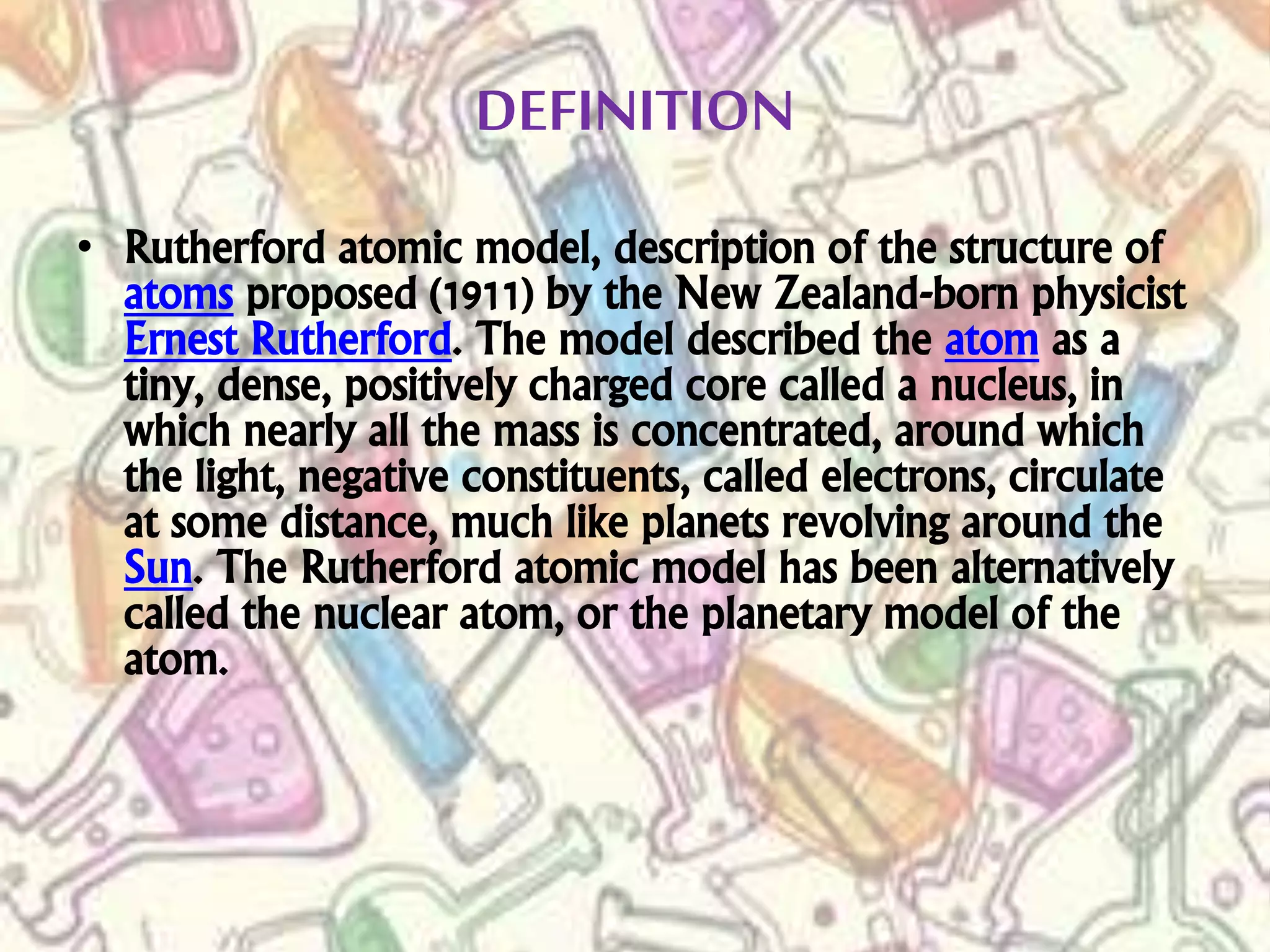 RUTHERFORD’S MODEL OF AN ATOM | PPTX