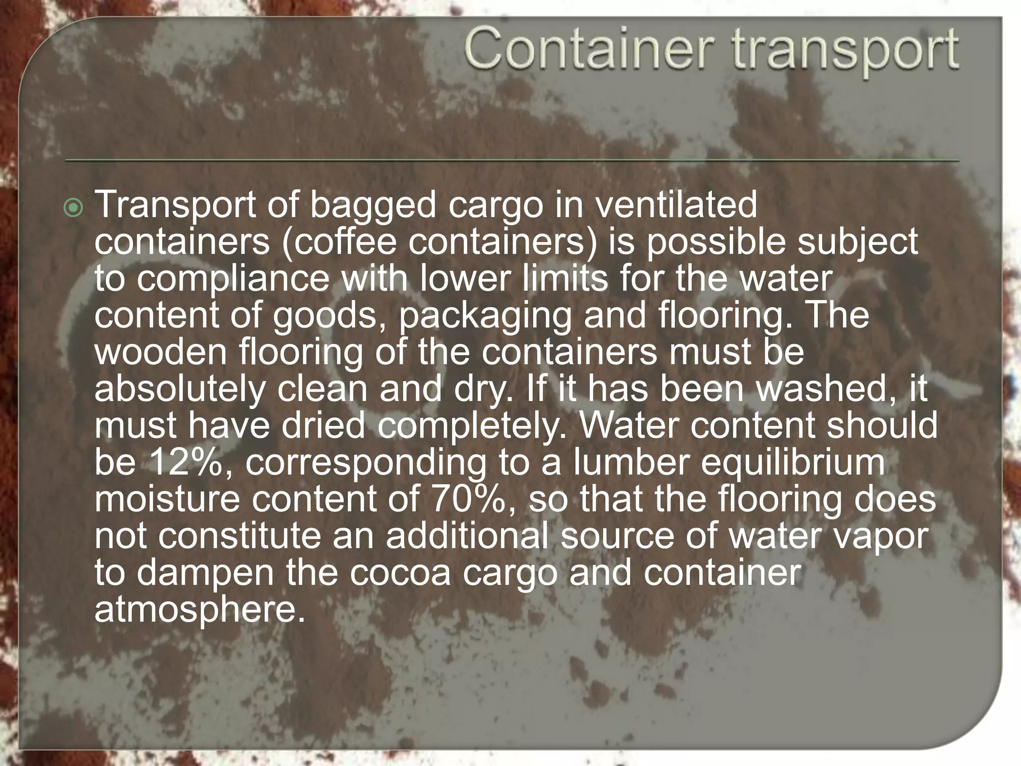 Production Processing And Packaging Of Cocoa Pptx Food And Drink