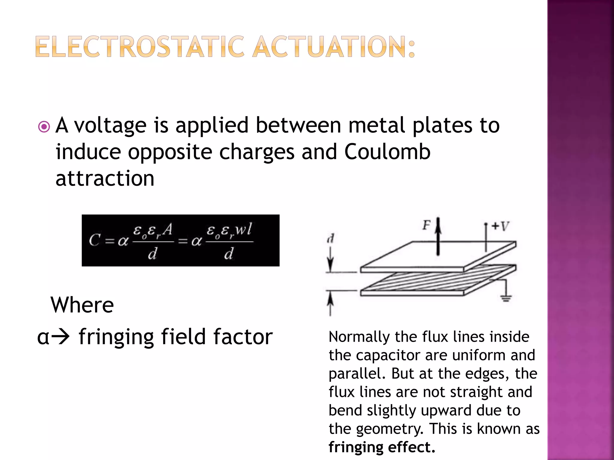 Actuation in mems | PPTX