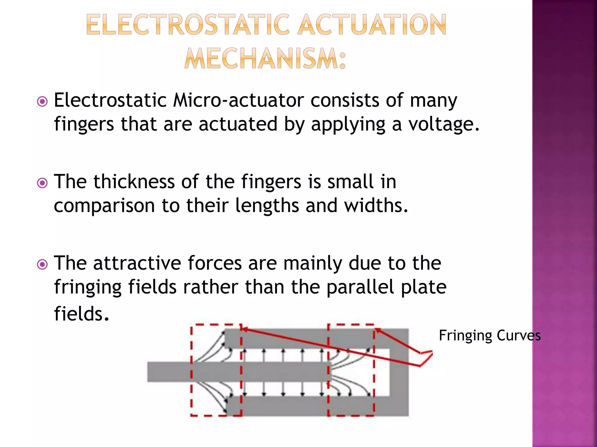 Actuation in mems | PPTX